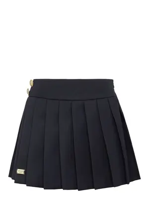 Philipp Plein Plissé Mini Skirt - Blue
