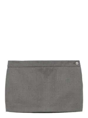 Wardrobe.NYC Dart-detail Mini Skirt - Grey