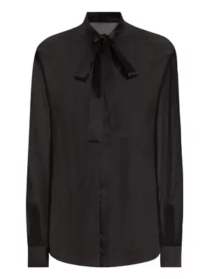 DOLCE & GABBANA Dolce & Gabbana Sheer Tie-Neck Shirt