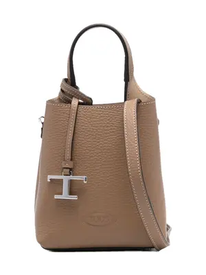TOD'S Mini Leather Crossbody Bag - Brown