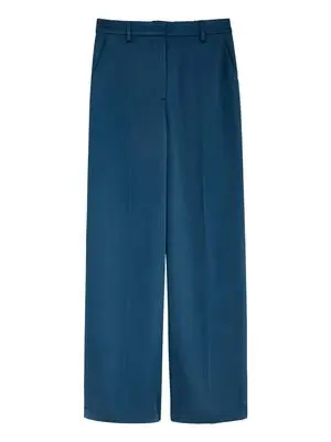 Simkhai Tavar Wide-leg Satin Trousers - Blue