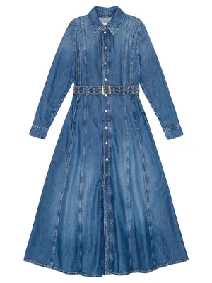 GANNI Denim Maxi Dress - Blue