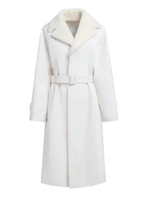 Marni Belted Leather Coat - White