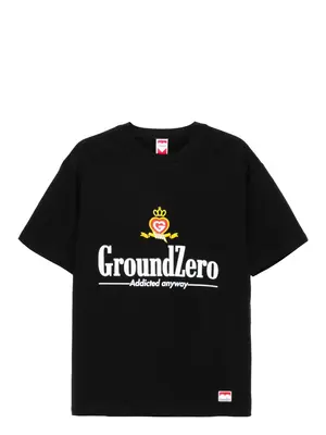 GROUND ZERO Ground Zero Logo Print T-Shirt Black