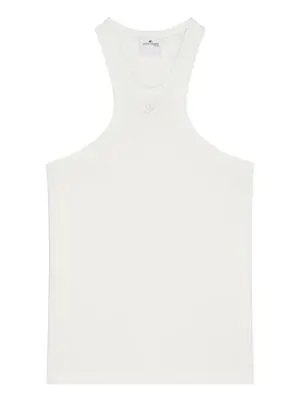 COURREGES Scuba-jersey Tank Top - White