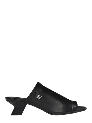 COURREGES Wet Stretch Mules - Black