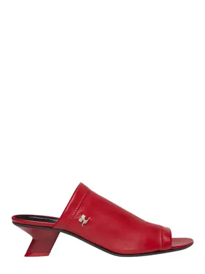 COURREGES Leather Mules - Red