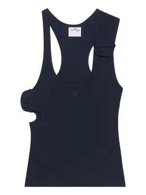 COURREGES 90's Rib Tank Top - Blue