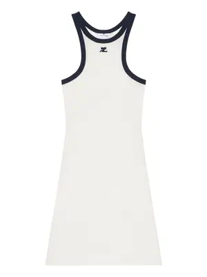 COURREGES Cotton Scuba Dress - White