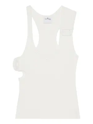 COURREGES 90's Ribbed Tank Top - White