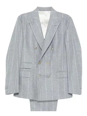 Eleventy Striped Two-piece Suit - Grey