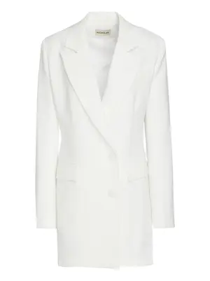 NICHOLAS Nicholas Double-Breasted Crepe Blazer Ivory