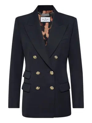 Philipp Plein Marine-fit Wool Blazer - Blue