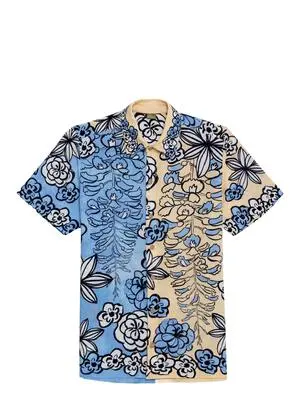 Agua Bendita Jack Floral Print Shirt - Blue