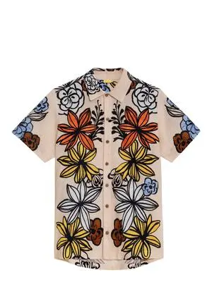 Agua Bendita Jack Floral Print Shirt - Neutrals