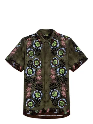 Agua Bendita Jack Floral Print Shirt - Green