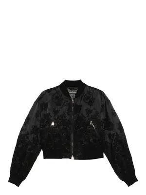 Ermanno Scervino Floral-embroidered Jacket - Black