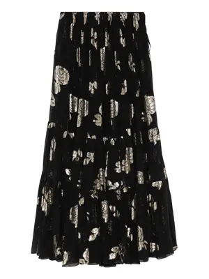 CHLOÉ Chloé Floral-Jacquard Maxi Skirt