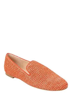 Jack Rogers Bradley Raffia Loafer Flats Flame