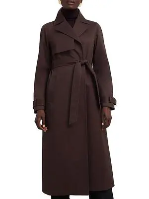 HOBBS LONDON Willow Removable Belt Trench Coat - Chocolate