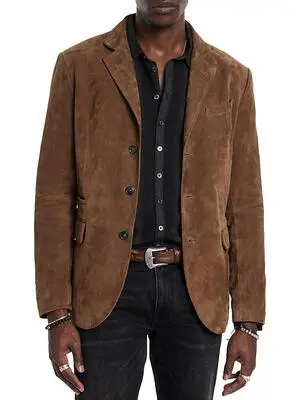 John Varvatos Slim Fit Leather Sport Jacket - Sienna Brown