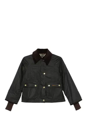 Barbour Beadnell Waxed Cropped Jacket - Green