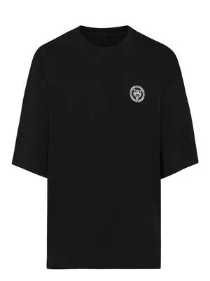 PLEIN SPORT Crew-neck Cotton T-shirt - Black