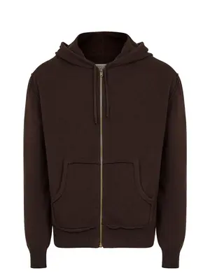 MAISON MARGIELA Zipped Hoodie - Brown