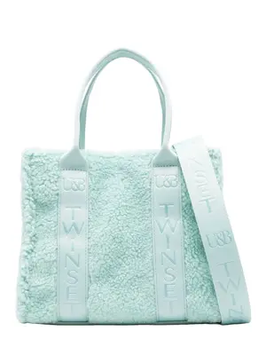TWINSET Faux-fur Tote Bag - Blue