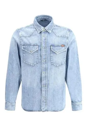 7 For All Mankind Flap-pocket Denim Shirt - Blue