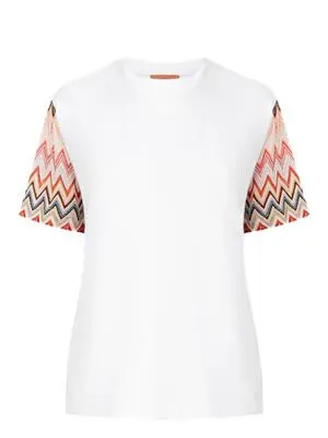 Missoni Contrast-sleeve T-shirt - White