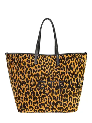 Stella McCartney Logo Printed Tote - Brown