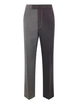 Thom Browne Two-tone Wool Trousers - Grey