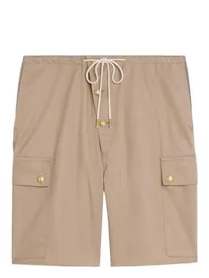 Celine Technical Cotton Cargo Shorts - Beige