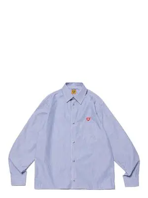 HUMAN MADE Snap Button Long Sleeve Shirt - Blue