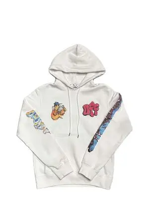 Off-White Spray Graffiti Slim Hoodie - White