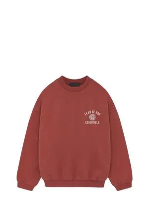 Fear Of God Essentials Fleece Crewneck Sweatshirt Crimson