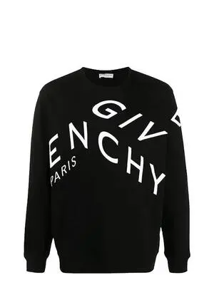 Givenchy Embroidered Logo Crewneck Sweatshirt - Black/white