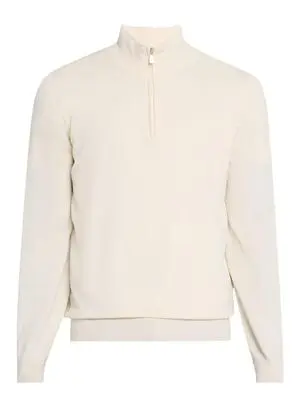 Brunello Cucinelli Brunello Cucinelli Cashmere Half-Zip Pullover White