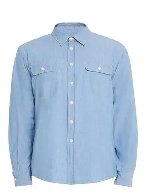 Ralph Lauren Purple Label Washed Chambray Shirt - Medium Berry