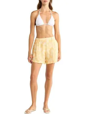 Vitamin A® Getaway Linen Cover-up Shorts - Creamsicle