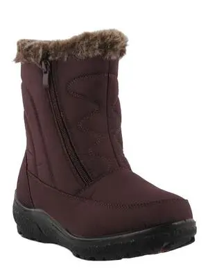 SPRING STEP SHOES Persenia Waterproof Winter Boots - Bordeaux Faux Fur