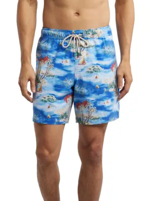 FAIR HARBOR The Bayberry Water Repellent Swim Trunks - Surf Days