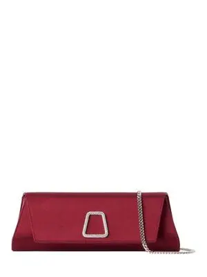 Akris Small Anouk East/west Silk Satin Clutch - Garnet