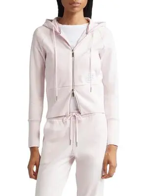 Thom Browne 4-bar Colorblock Zip Hoodie - Light Pink