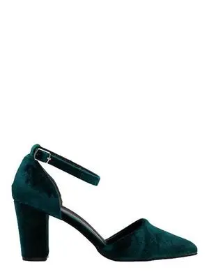 FOREVER & ALWAYS SHOES Forever & Always Shoes Gisele High Block Heels Emerald Green