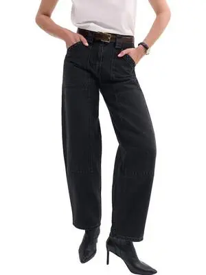 Co Denim Patch Pocket Pants - Black