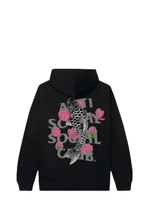 ANTI SOCIAL SOCIAL CLUB 3m Reflective Japanese Koy Pullover Hoodie - Black