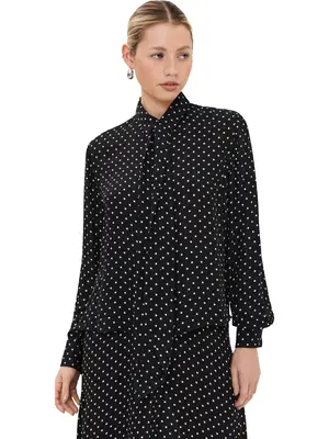 WARDROBE.NYC WARDROBE.NYC Polka-Dot Silk Blouse