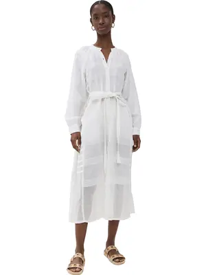 LEMLEM Makeda Button-up Maxi Dress - Abira White